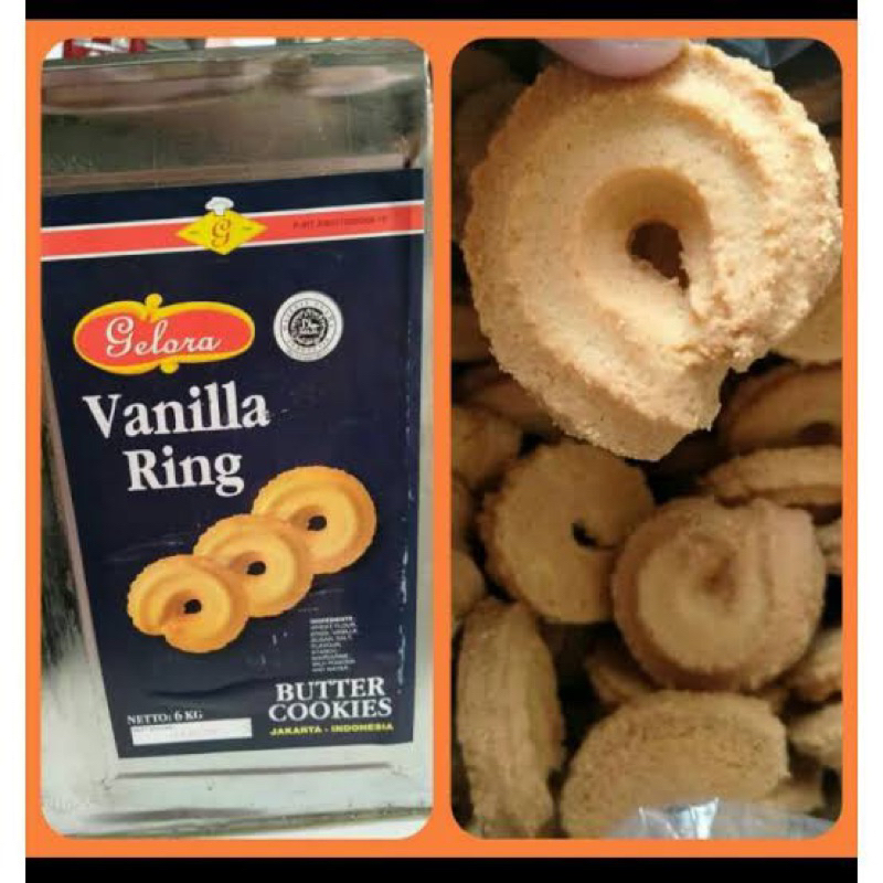 Jual 1 KALENG @6KG DANISH BUTTER COOKIES MONDE / VANILLA RING MONDE ...