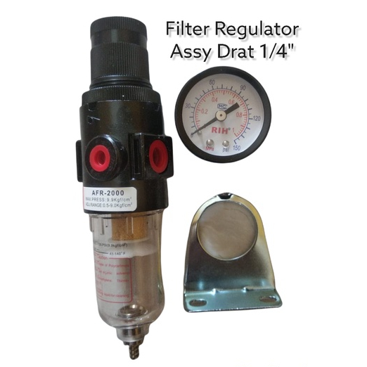 Jual Air Filter Regulator untuk Angin Lengkap Pressure Gauge gauge ...