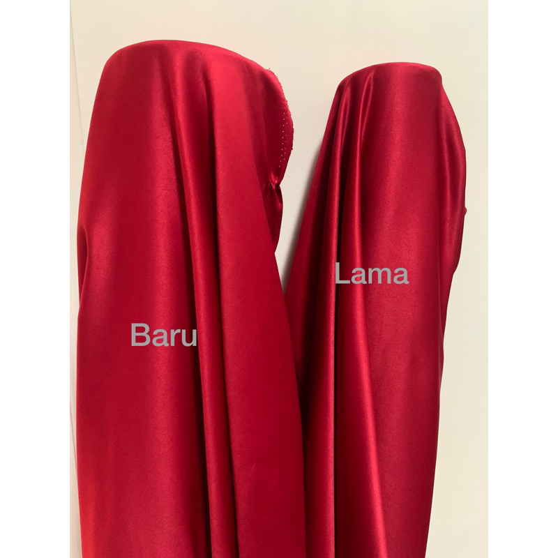Jual Kain Satin Velvet Premium Warna Merah Maroon Bahan Seragaman bahan ...