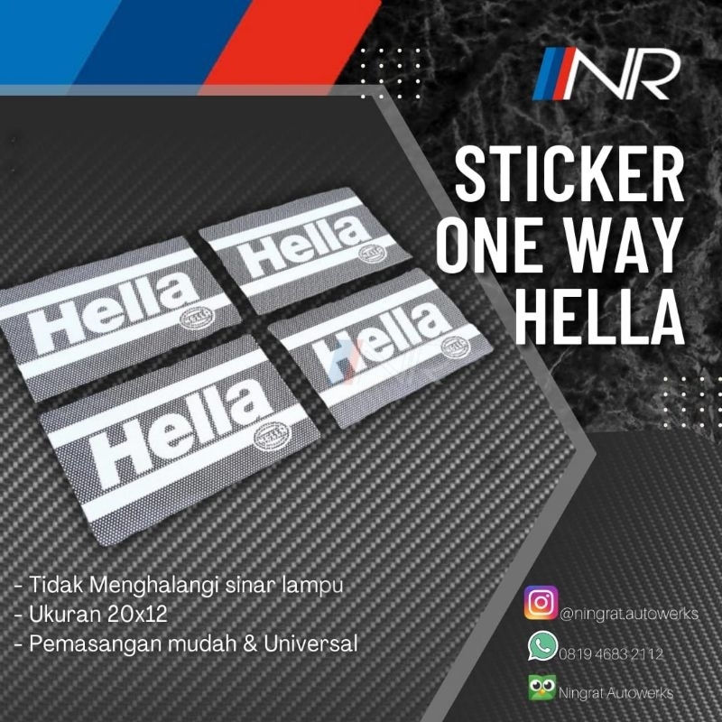 Jual Sticker Hella Lampu One Way Vision (Harga per Pcs) | Shopee Indonesia