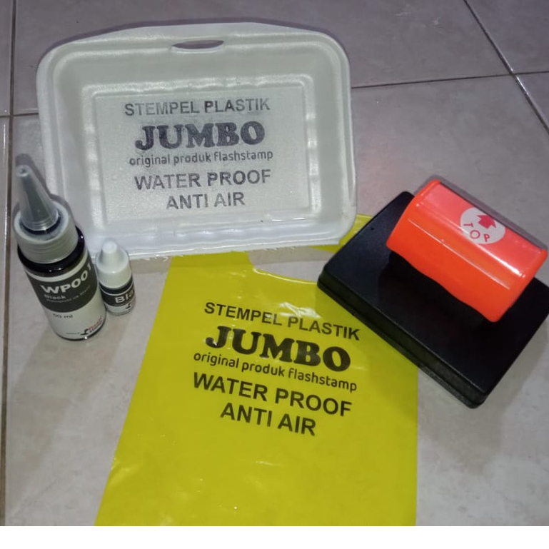 Jual Stempel Flash Plastik Jumbo Tinta Anti Air Waterproof Untuk Bahan ...
