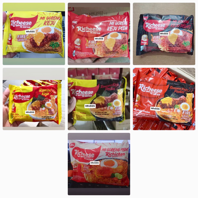 Jual Richicken Richeese Mie Fire Goreng Ramen Kuah Instant Level 0-3 ...