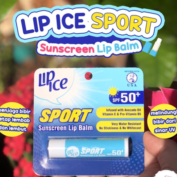Jual LIP ICE SPORT Sunscreen Lip Balm - Lipbalm SPF 50+ | Shopee Indonesia