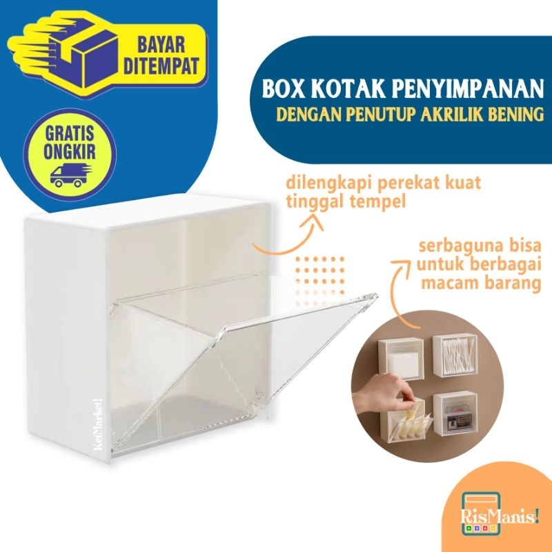 Jual WALL MOUNTED STORAGE BOX - Kotak Penyimpanan Penutup Akrilik ...