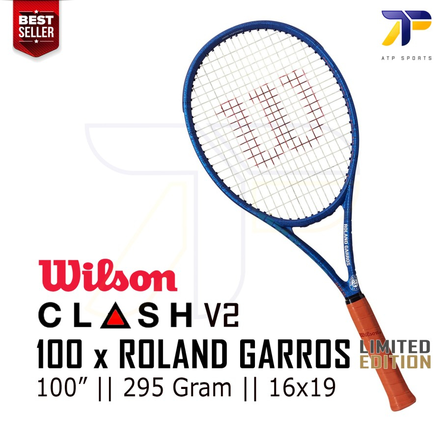 Jual Raket Tenis Tennis Racket Wilson Clash V2 100 Roland Garros 295 ...