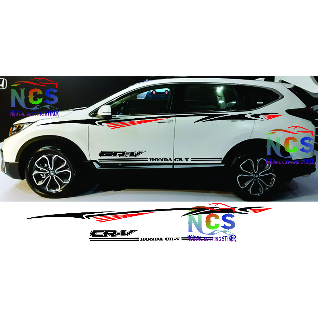 Jual NEW Honda crv sticker side body samping cutting stiker car honda ...