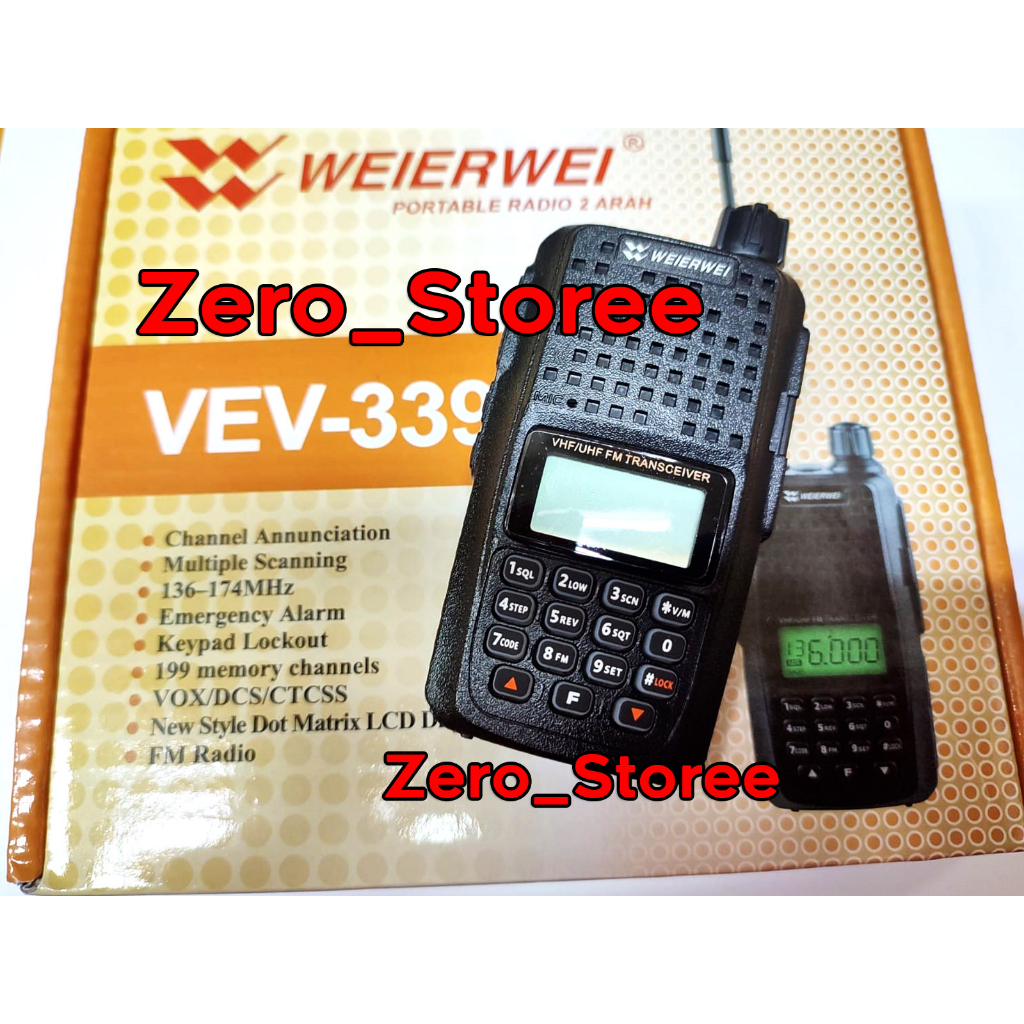 Jual VHF HT weierwei vev-339 VEV339 VEV 339 688 VEV688 WEIRWEI MINI HT Kecil Walkie Talkie ...