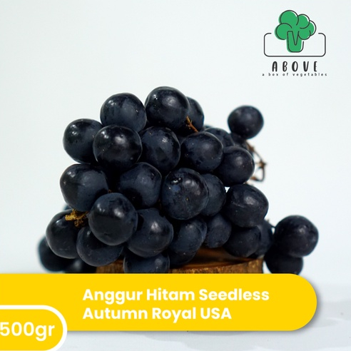 Jual Anggur Hitam Seedless Autumn Royal USA [500g] - Buah ABOVE ...