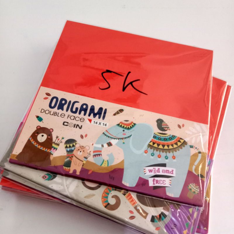 Jual KERTAS LIPAT ORIGAMI 2 SISI UKURAN 14X14 | Shopee Indonesia