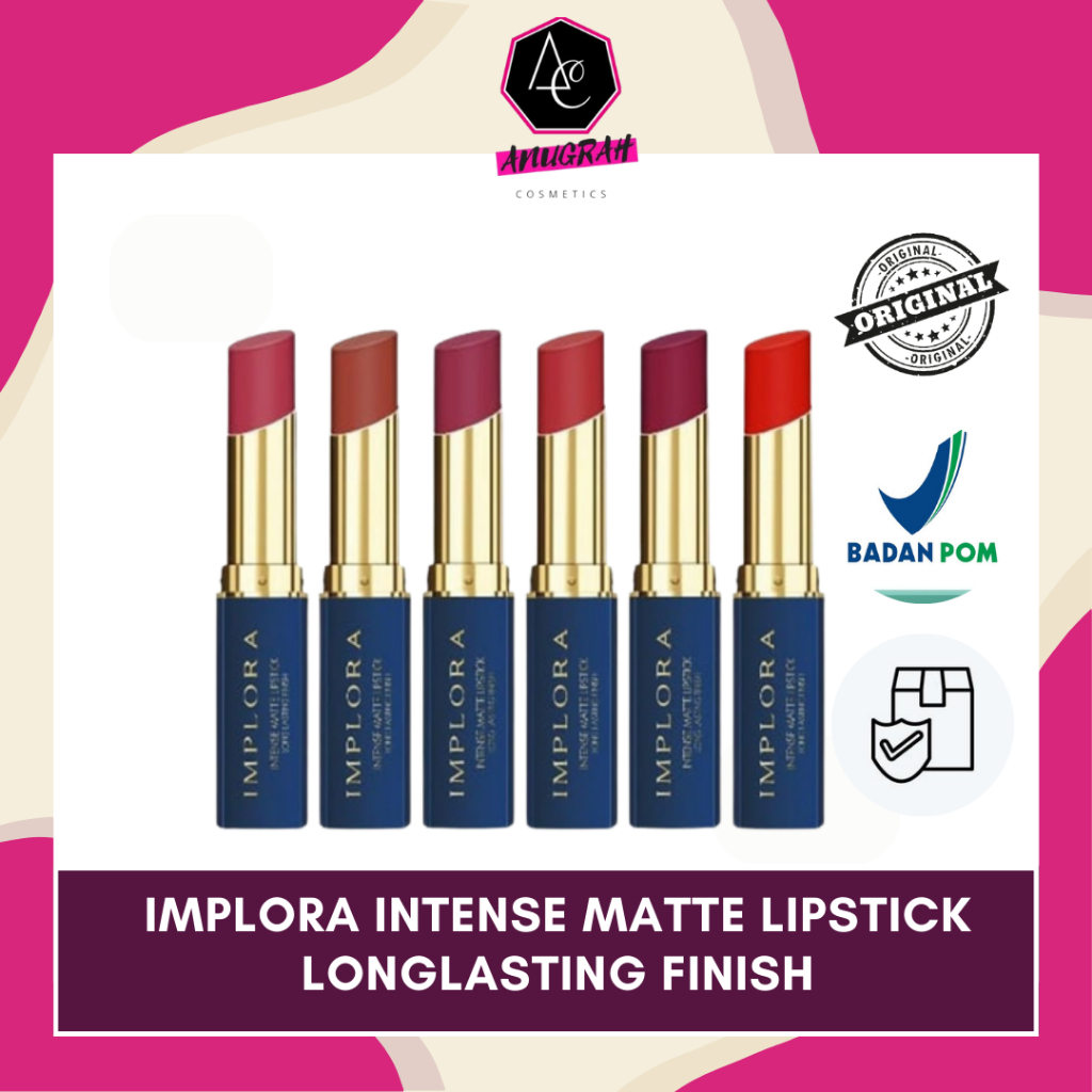 Jual IMPLORA INTENSE MATTE LIPSTICK LONGLASTING FINISH 3.5 gr | Shopee ...