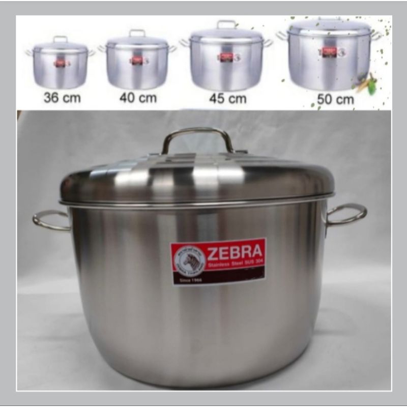 Jual zebra stok pot 50cm (161050) 35L / panci stainless | Shopee Indonesia