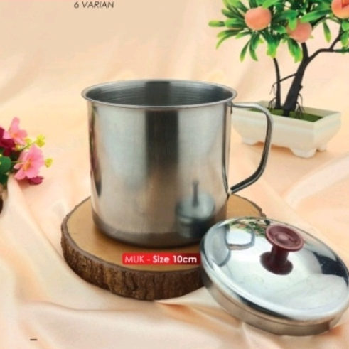 Jual gelas cangkir mug besar stainless 10 cm 12 cm 8cm | Shopee Indonesia