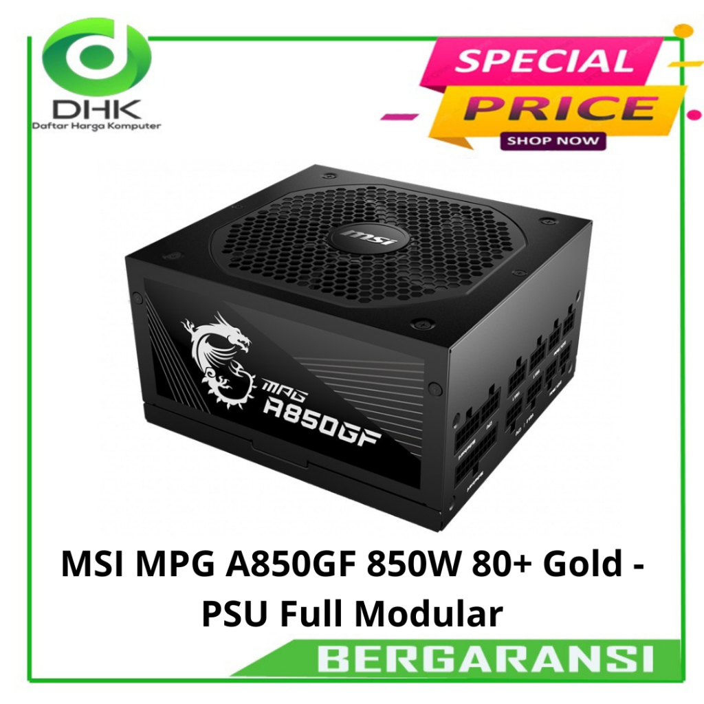 Jual MSI MPG A850GF 850W 80+ Gold - PSU Full Modular | Shopee Indonesia
