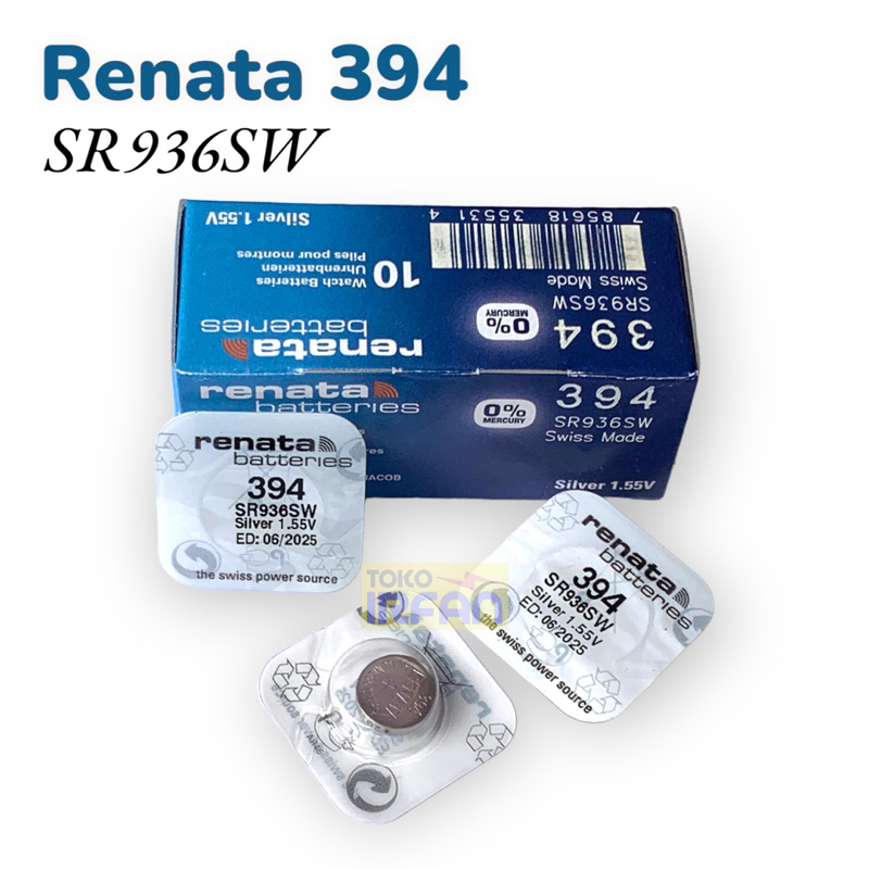 Jual ORIGINAL Baterai Renata 394 SR936SW 1.55V Batrai jam tangan SR936 ...