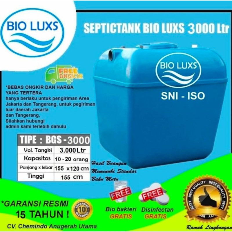 Jual Septictank bioluxs,bionet BGS 3000 liter | Shopee Indonesia