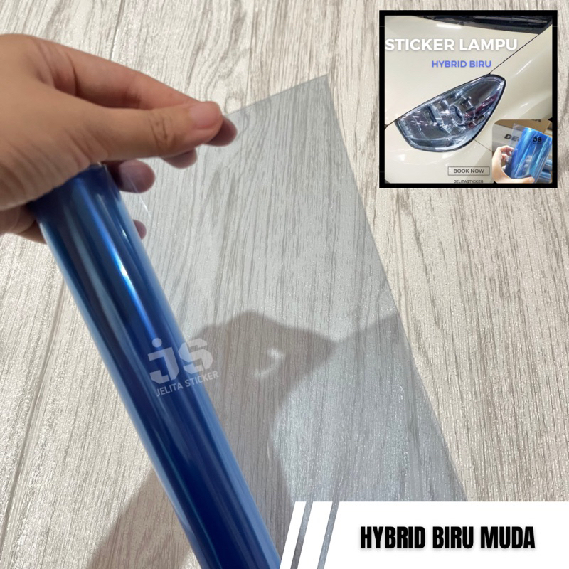 Jual Sticker Lampu Hybrid Biru Transparan Lebar 30cm Sticker Headlamp ...
