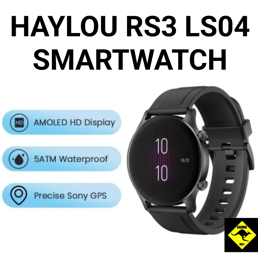 Jual HAYLOU RS3 LS04 RS 3 SMARTWATCH AMOLED 1.2" SCREEN GPS HEARTRATE SP02 | Shopee Indonesia