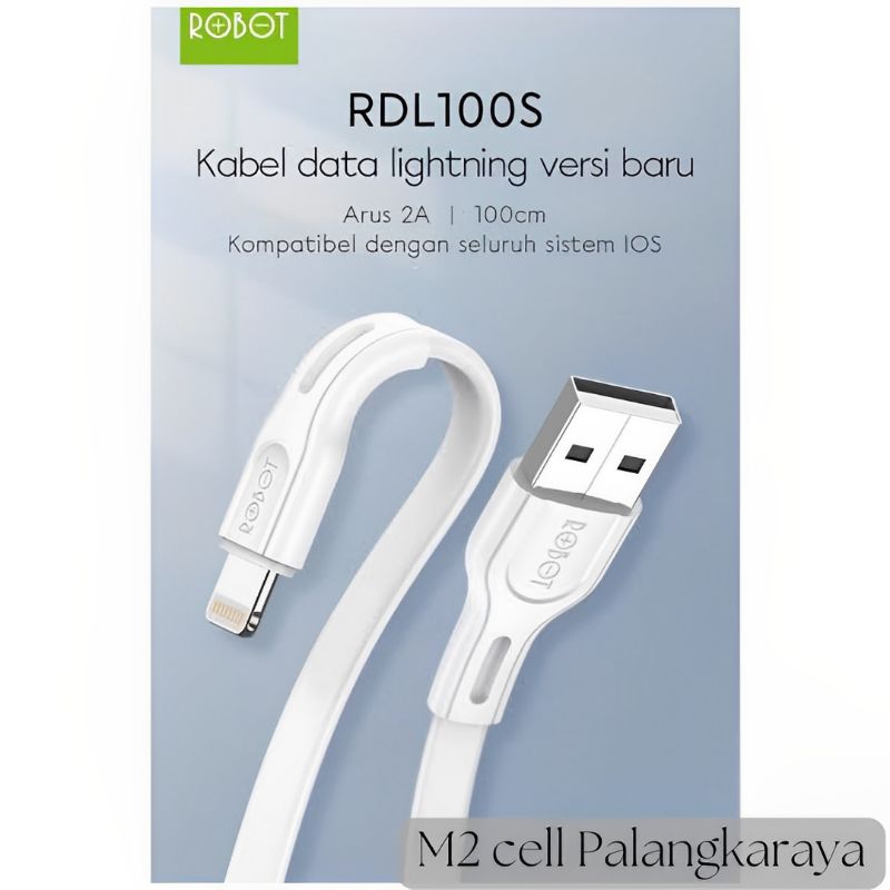 Jual kabel data lightning iPhone ROBOT rdl100s 100cm | Shopee Indonesia