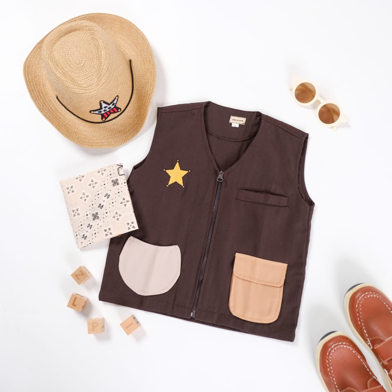 Jual Rompi Rimba anak / Rompi Cowboy anak / Vest anak | Shopee Indonesia