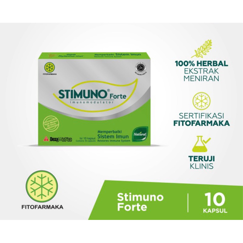 Jual Stimuno forte strip 10 kapsul ( herbal daya tahan tubuh ) | Shopee ...