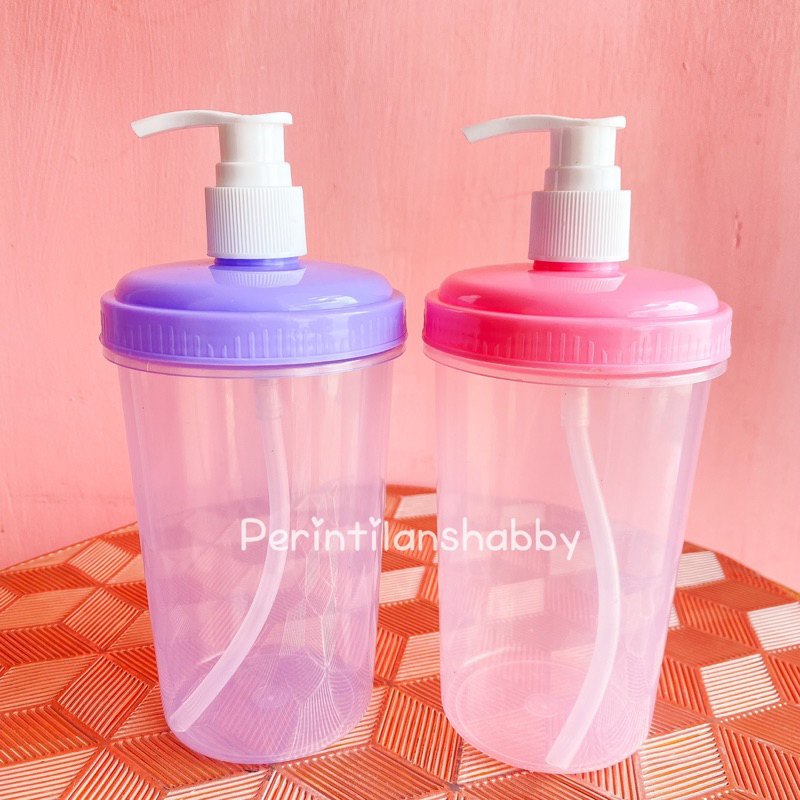 Jual BOTOL PUMP 500ML PINK LILAC | Shopee Indonesia