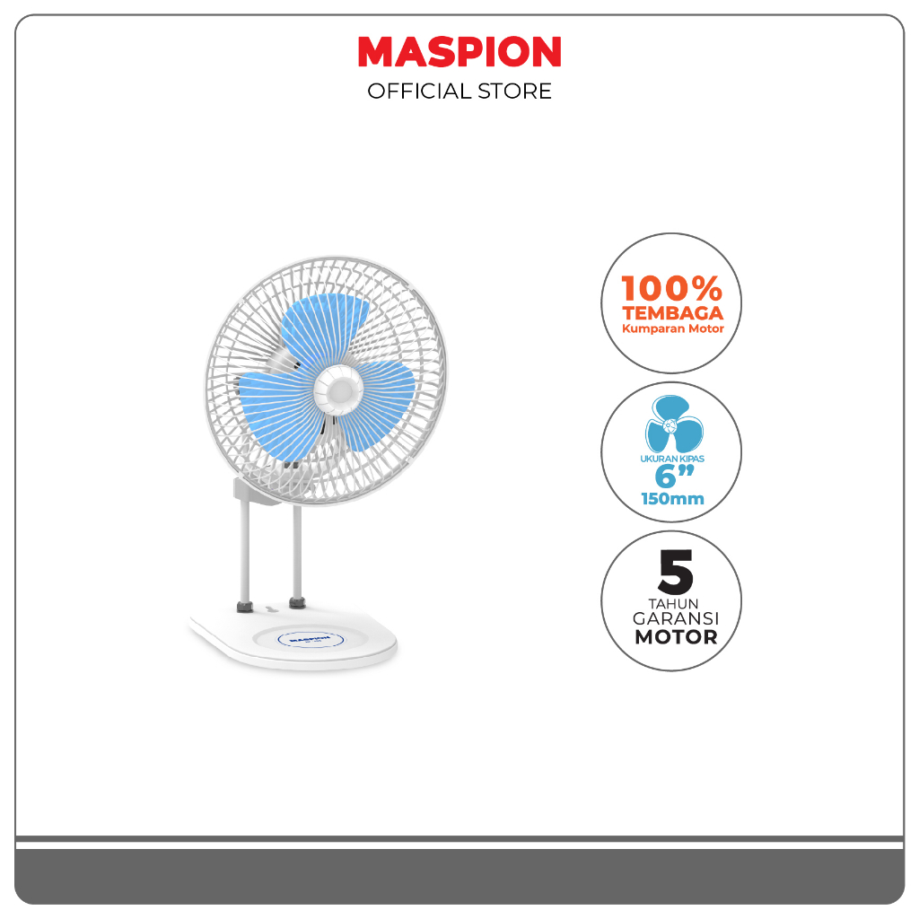 Jual Maspion Kipas Angin Meja Desk Fan 6 Inch HF-606 | Shopee Indonesia