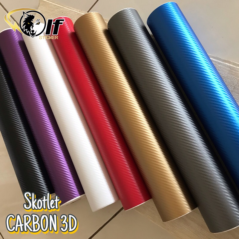 Jual skotlet carbon 3D tekstur kasar profix vinyl premium (L 45cm x P ...