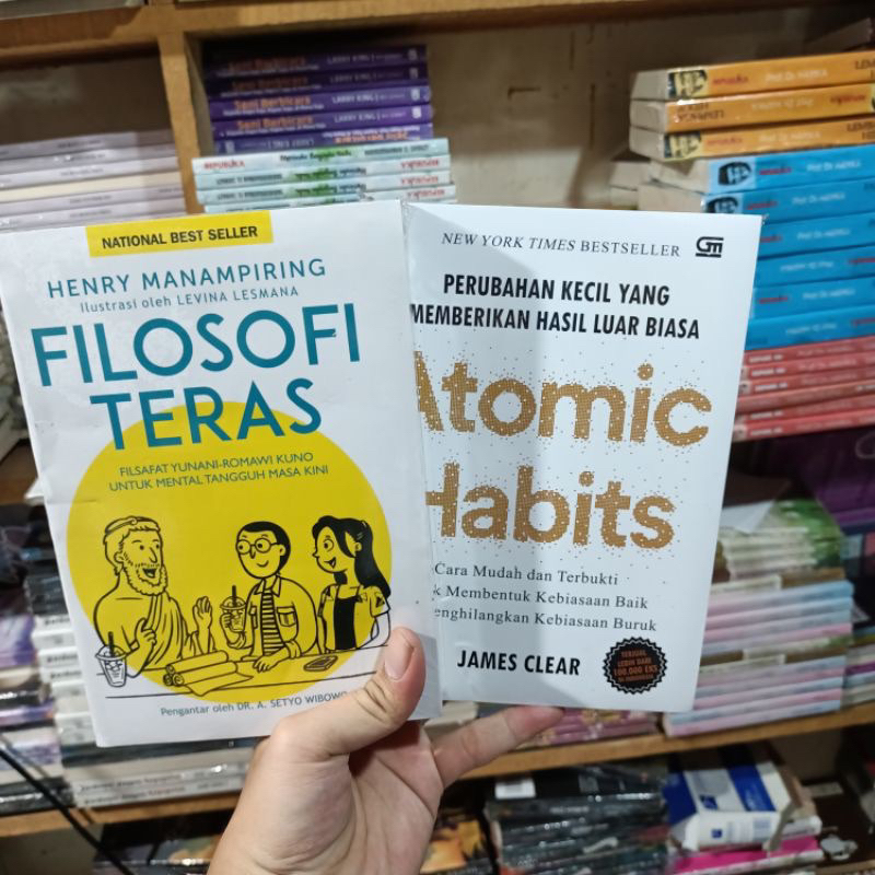 Jual PAKET 2 BUKU ATOMIC HABITS - FILOSOFI TERAS | Shopee Indonesia