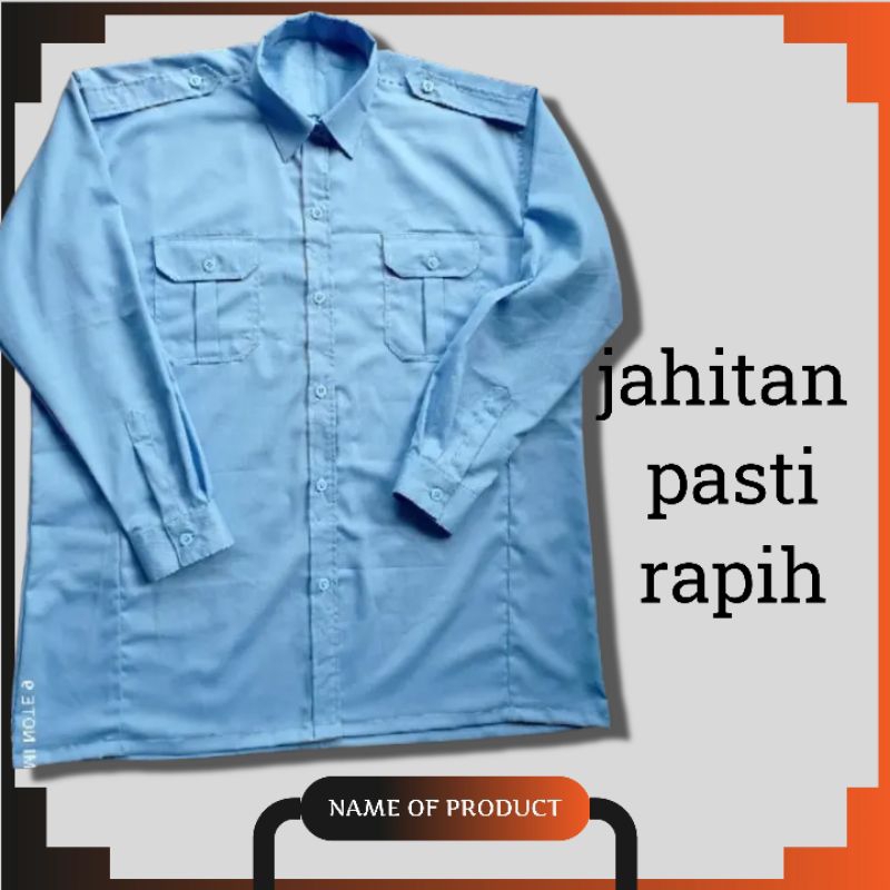 Jual baju pdl muda langit biru seragam kerja kantor | Shopee Indonesia