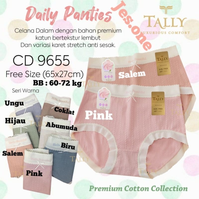 Jual Tally 9655 CD Celana Dalam Wanita High Waist Katun Premium Fit XL - XXL | Shopee Indonesia