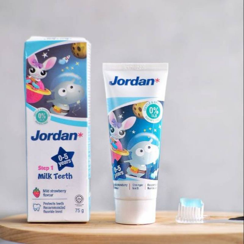 Jual Jordan Kids Toothpaste - Pasta Gigi Step 1 Strawberry (75GR ...