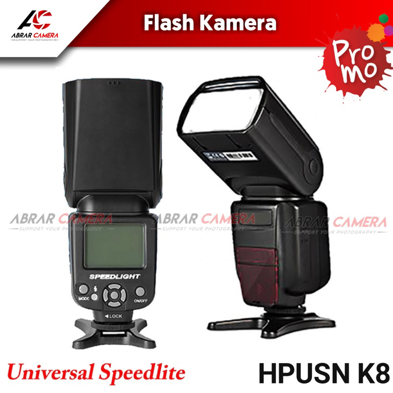 Jual Flash Kamera Universal Speedlite HPUSN K8 for Canon Nikon Lighting ...