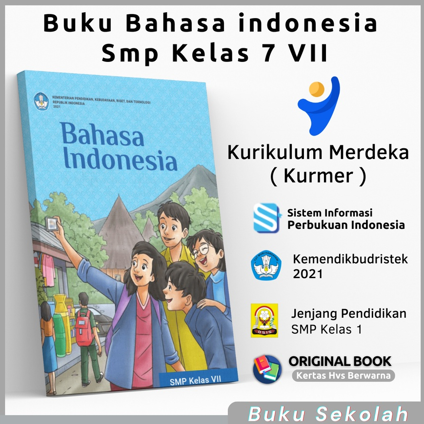 Jual Buku Paket Bahasa Indonesia Kelas 7 VII SMP MTs Kurikulum Merdeka Belajar Kurmer Kumer ...