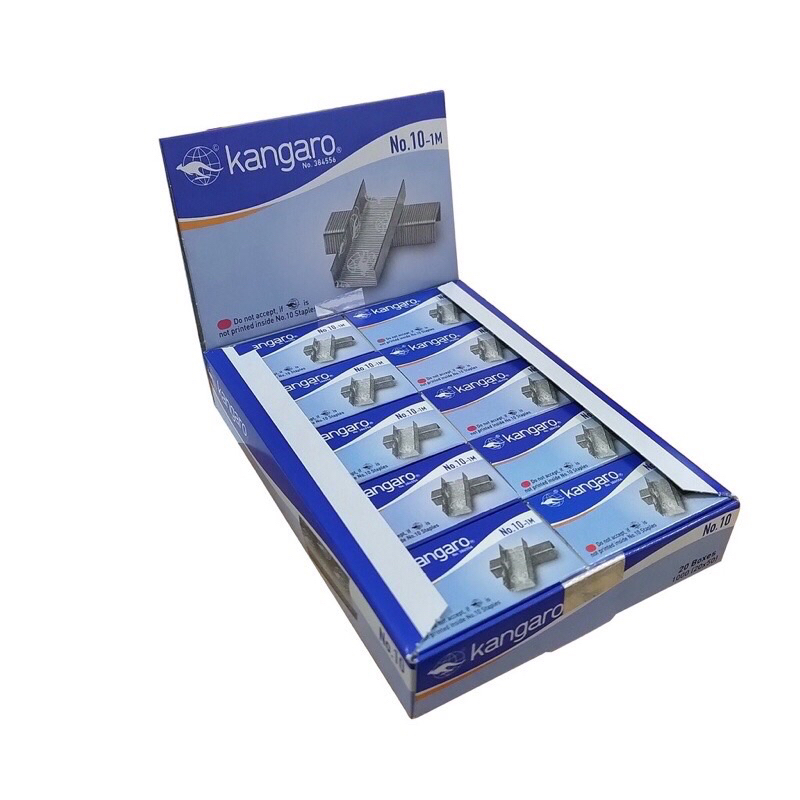 Jual 1 BOX 20 Pcs!! STAPLES KANGAROO ISI KLIP NO 10 | Shopee Indonesia