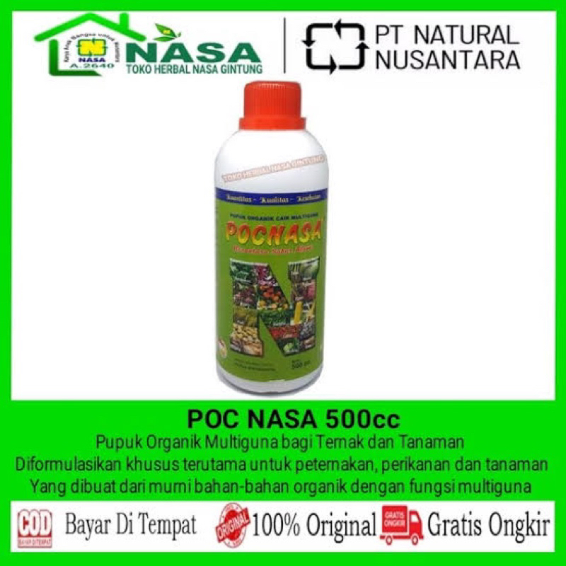 Jual POC Nasa 1000 ml organik pupuk organik cair 100% ( NASA pupuk ...