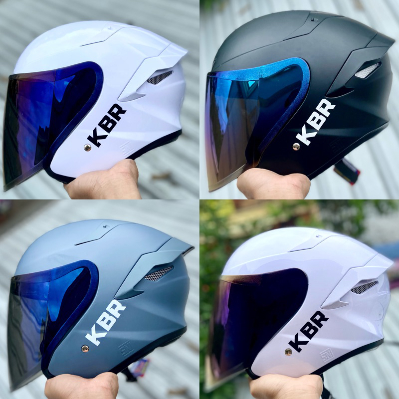 Jual HELM TT COURSE KBR HALFFACE | PAKET GANTENG VISOR IRIDIUM ...