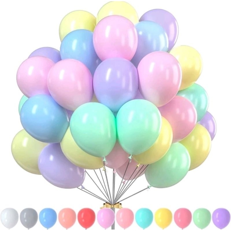 Jual Balon Latex Macaron / Balon Warna Pastel 12inch / Balon Ulang ...