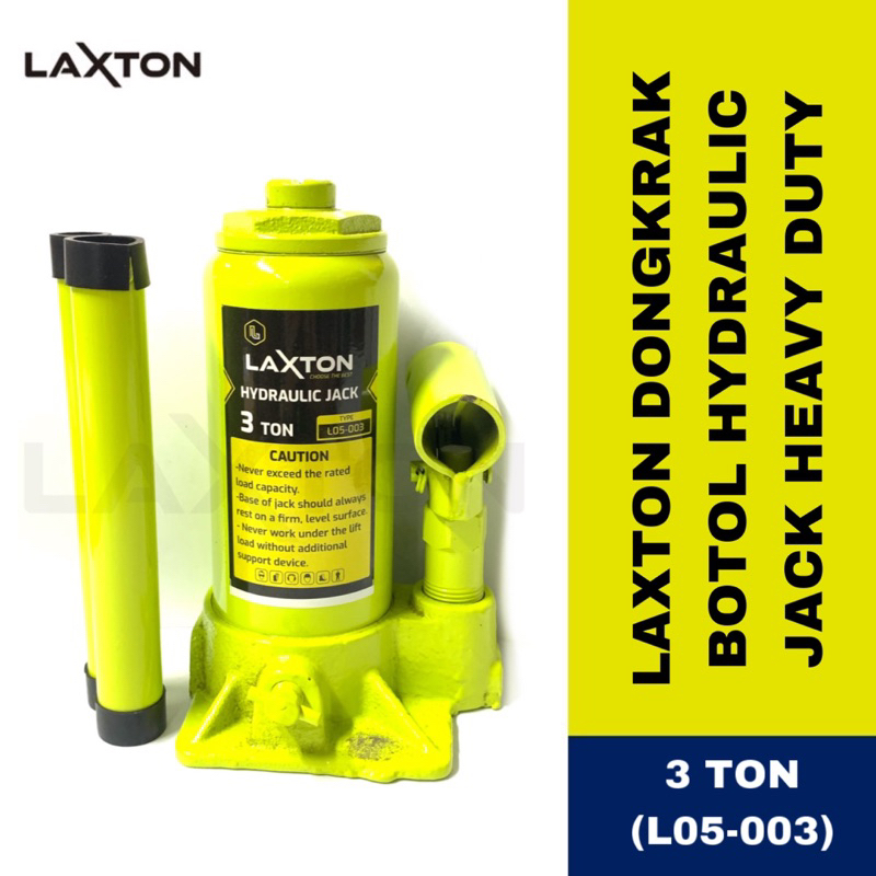 Jual LAXTON dongkrak botol hidrolik mobil bottle jack 3 ton L05-003 ...