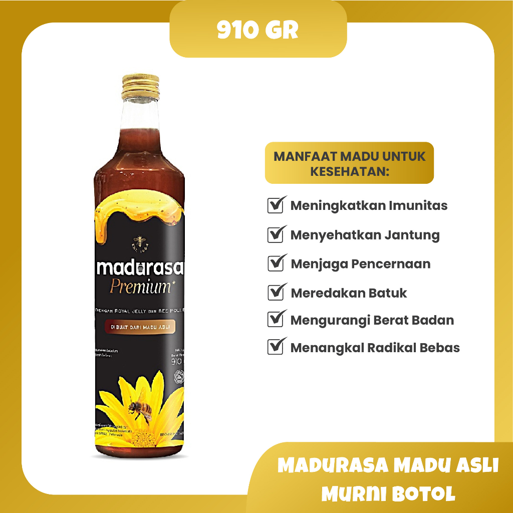 Jual Madurasa Botol Premium / Madurasa Original Madu Murni Botol 910gr | Shopee Indonesia