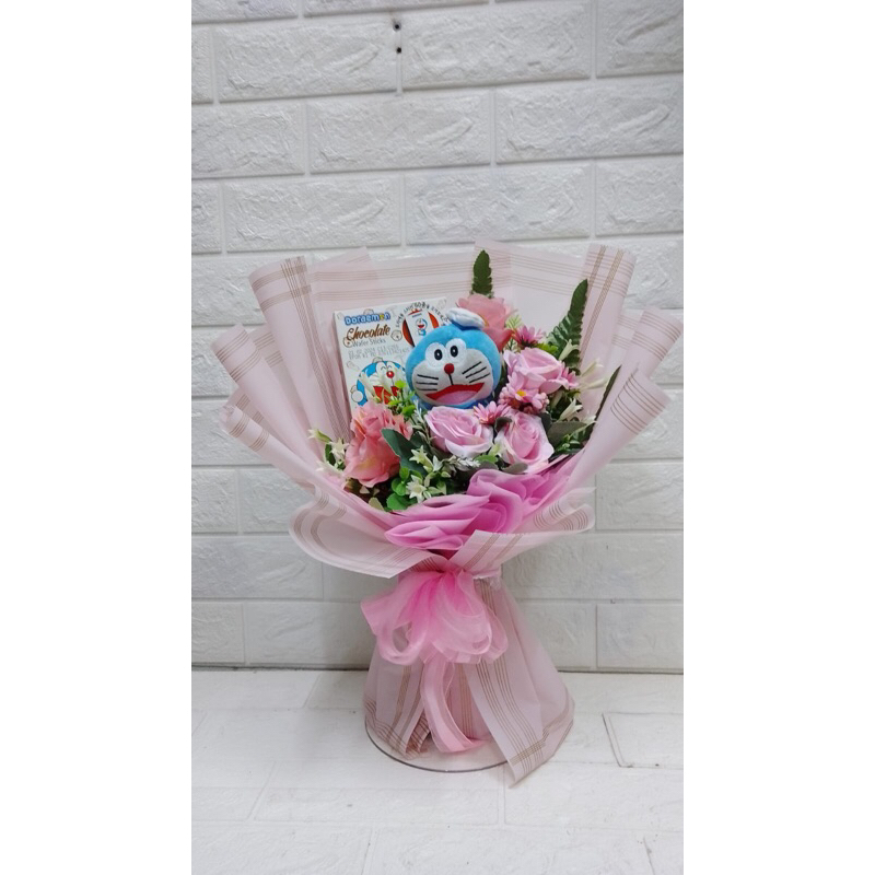 Jual flower bouquet doraemon | Shopee Indonesia