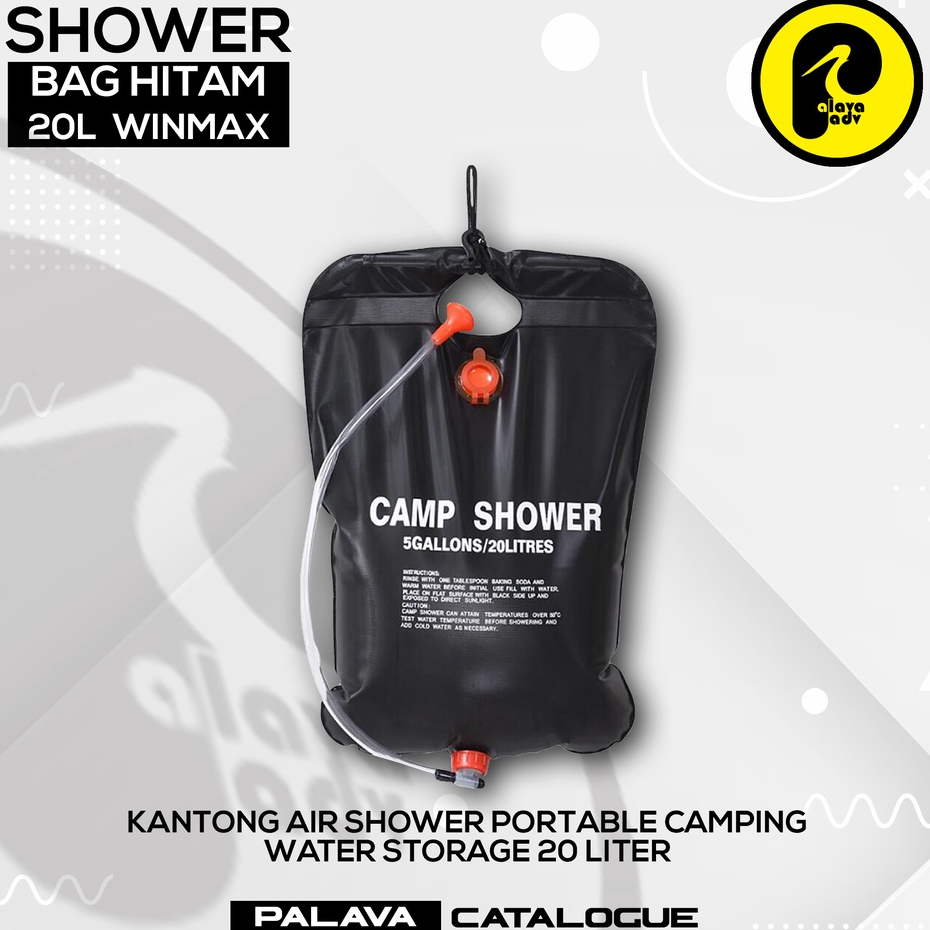 Jual Camp Shower Bag hitam black 20 Liter Tas Air - HITAM WINMAX | Shopee Indonesia
