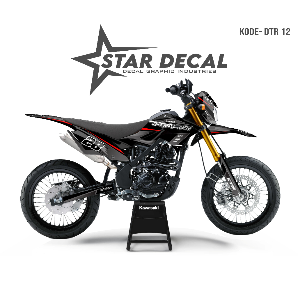 Jual STAR DECAL | Decal DTRACKER full body | Hitam Abu Simple CODE 12 | Shopee Indonesia