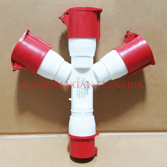 Jual FORT STEKER T CABANG 3 / INDUSTRIAL PLUG SOCKET 4 PIN 32A / 4PIN ...