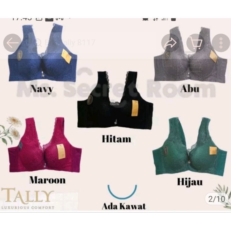 Jual Bra sayap lebar cup c penekan lemak Tally 8117 | Shopee Indonesia