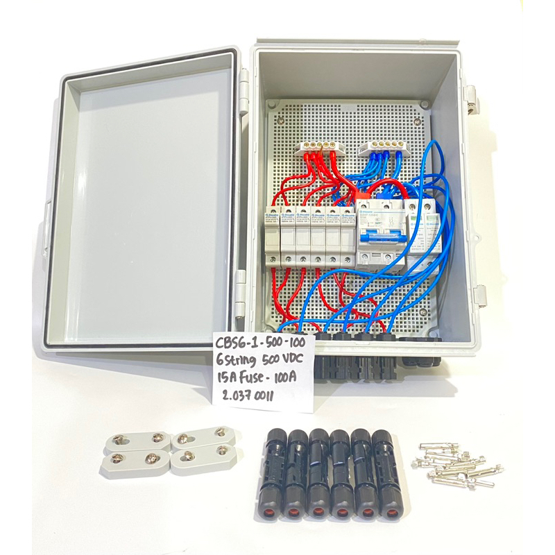 Jual Slocable PV Combiner Box 6 Strings 500VDC 15A Fuse | DC Breaker ...