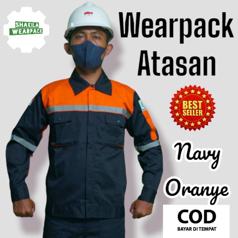 Jual Baju kerja proyek/kemeja kerja proyek resleting lengan panjang ...