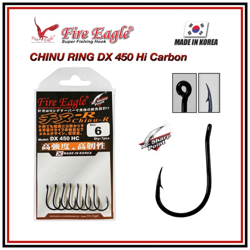 Jual MATA PANCING FIRE EAGLE CHINU RING HOOK DX 450 | HIGH CARBON | MADE IN KOREA | Shopee Indonesia
