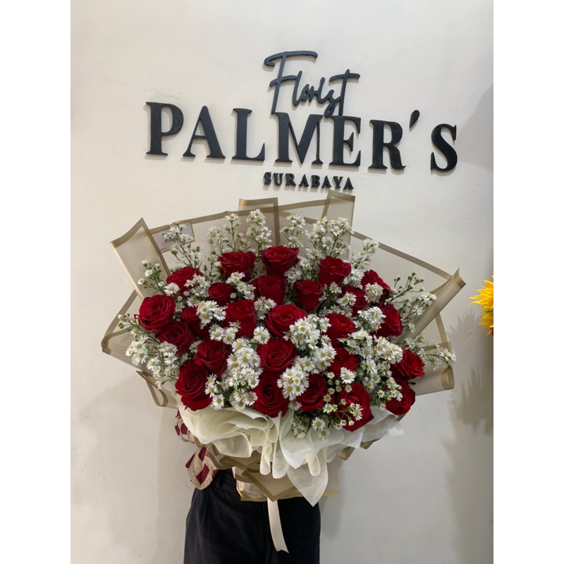 Jual [PALMERS] bucket mawar merah | Shopee Indonesia