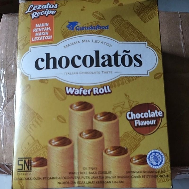 Jual CHOCOLATOS Wafer Roll isi 24pcs | Shopee Indonesia