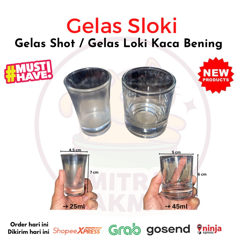 Jual Gelas Sloki Kaca Bening / Shot Glass Gelas Shot Gelas Loki | Shopee Indonesia